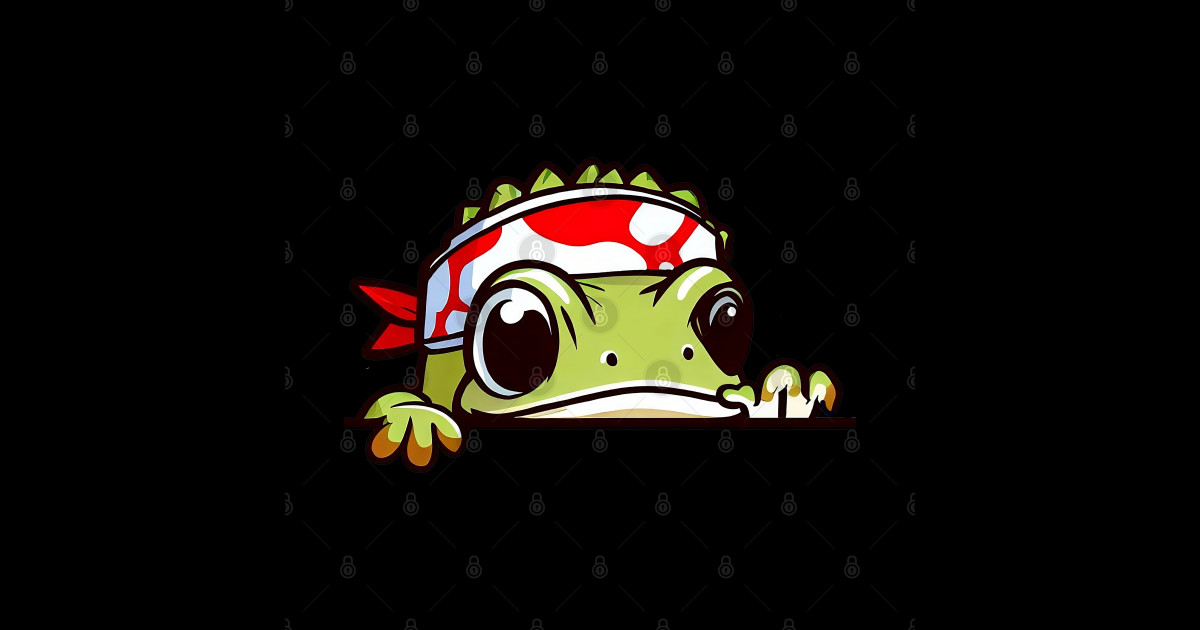 Sneaky japanese gecko frog so cute - Gecko Frog Peeking Peekaboo Cute ...