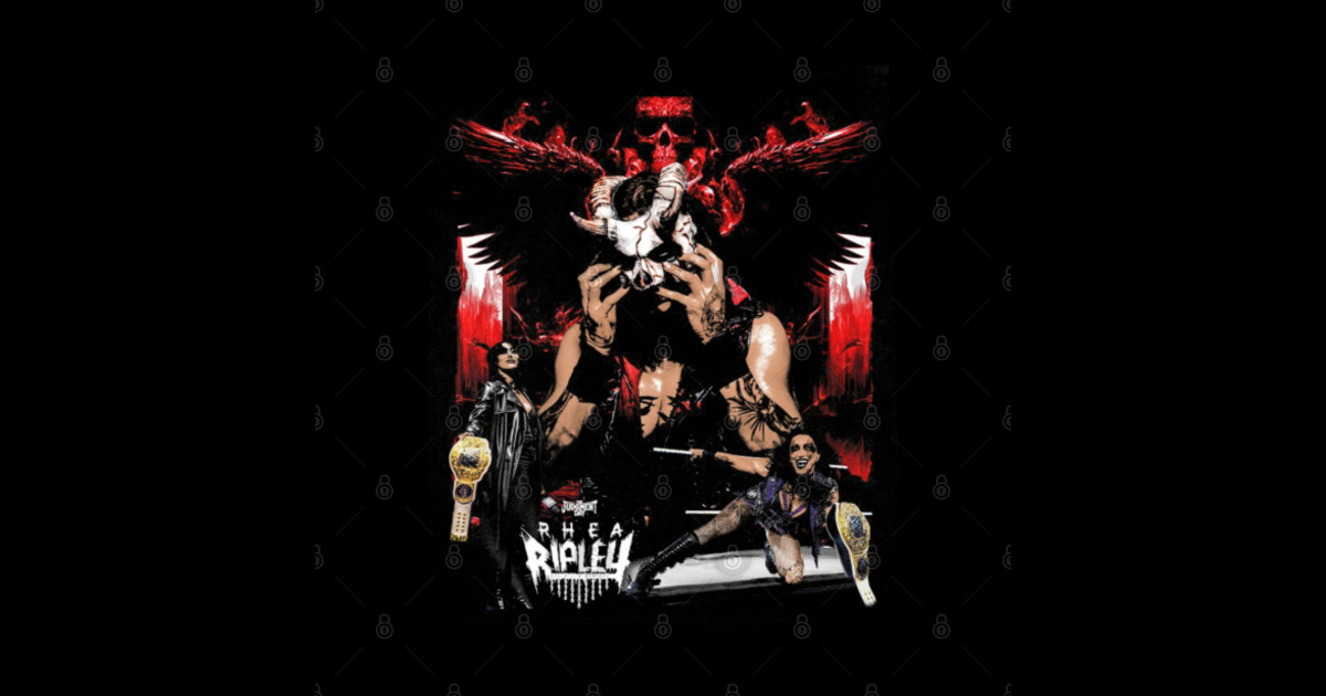 Rhea Ripley Vintage Collage - Rhea Ripley - Sticker | TeePublic