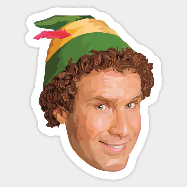 Floating Head - Buddy the Elf - Buddy The Elf - Sticker | TeePublic
