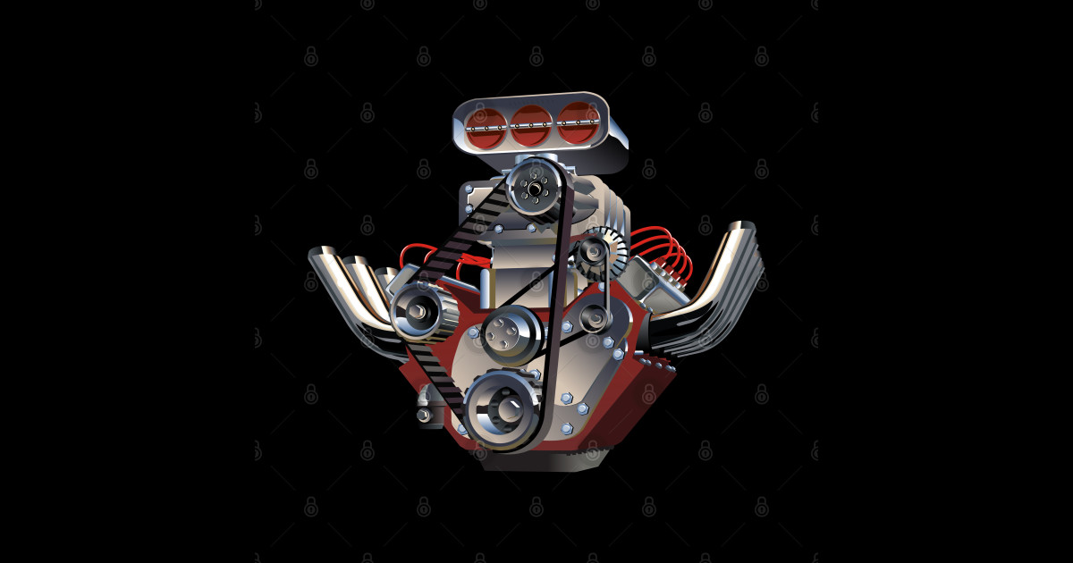 Cartoon Turbo Engine - Cartoon Engine - Sticker | TeePublic