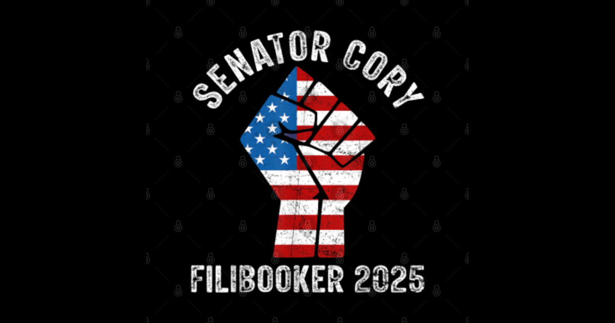 Senator Cory Booker Filibuster Cory FiliBooker America Flag - Thank You ...