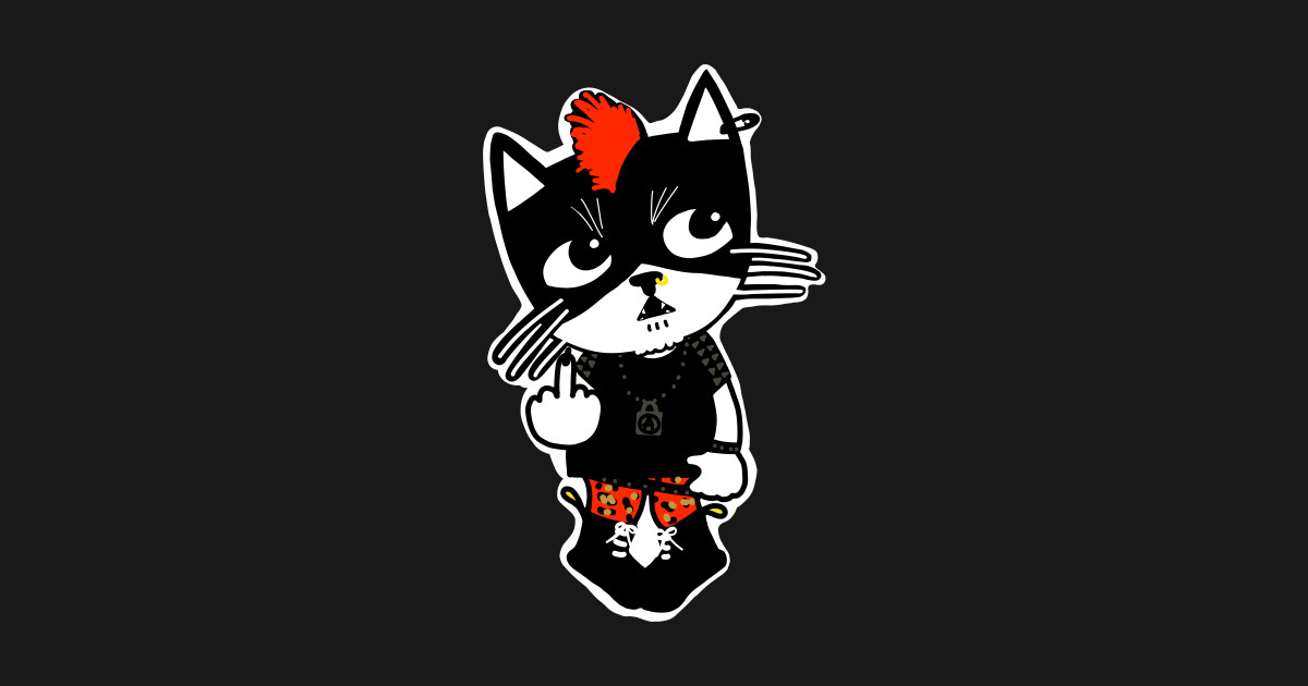 punk mohawk cat - Punk Cat - T-Shirt | TeePublic