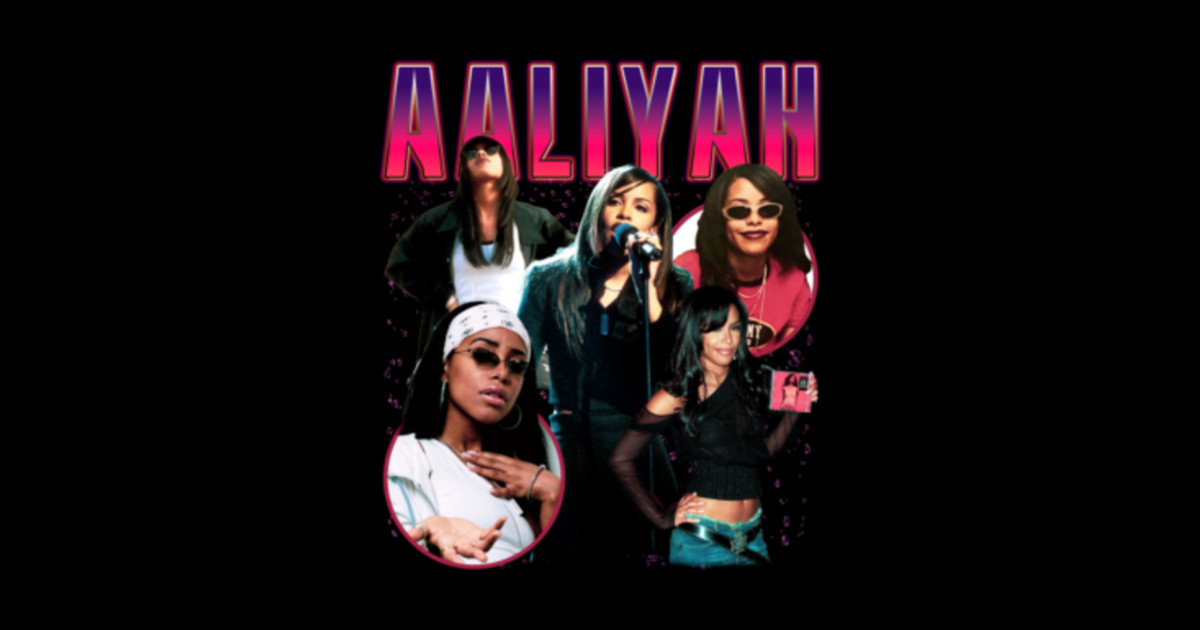Aaliyah Retro Collage By Duitan Ward - Aaliyah - Sticker | TeePublic