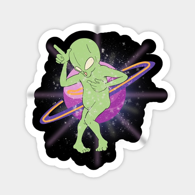 Dancing Alien Art - Alien - Sticker | TeePublic