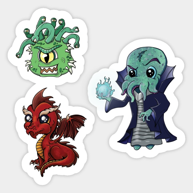 Cute DnD Monsters Set - Dungeons And Dragons - Sticker | TeePublic