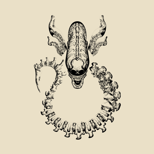 H.R. Giger Original Alien - Skull - T-Shirt | TeePublic