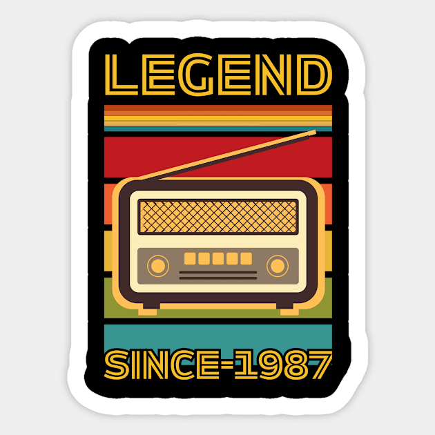 LEGEND VINTAGE 1987 - Legend - Sticker | TeePublic