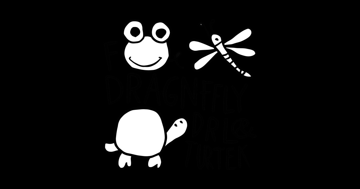 Frog-Dragonfly-Turtle - Frog Dragonfly Turtle - Sticker | TeePublic