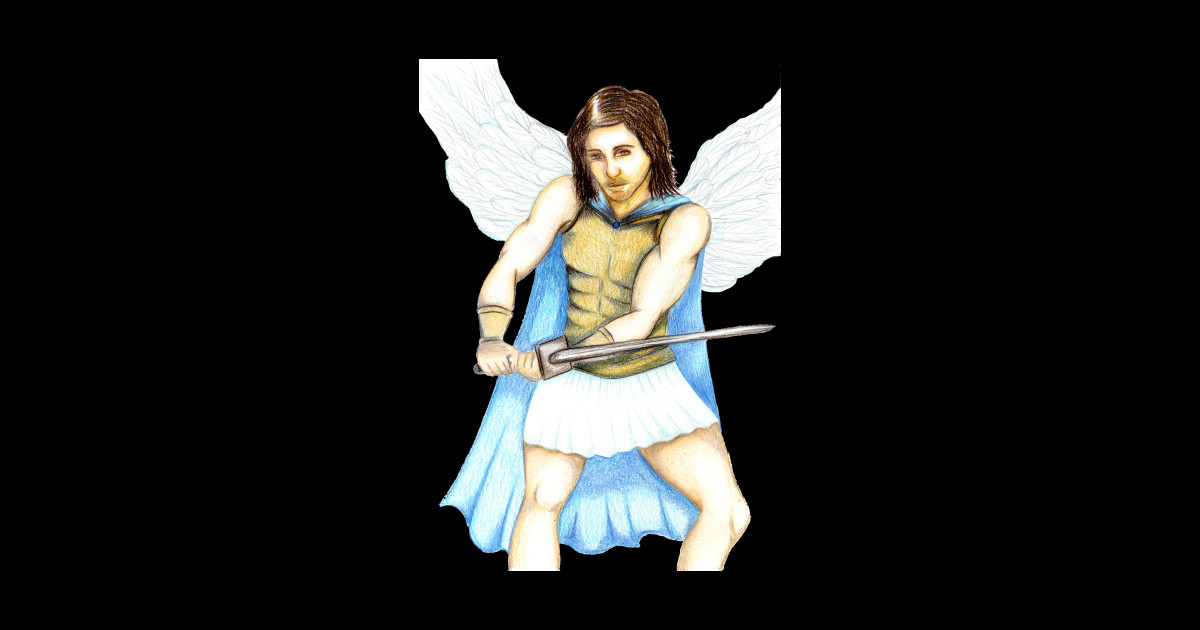 Archangel Michael the Protector- Light Blue - Archangel - Sticker ...