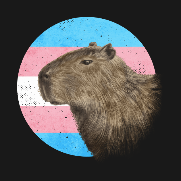 Transgender Pride Trans Flag Capybara Sublte LGBTQ - Transgender - T ... Transgender Pride Trans Flag Capybara Sublte LGBTQ - Transgender - T ...