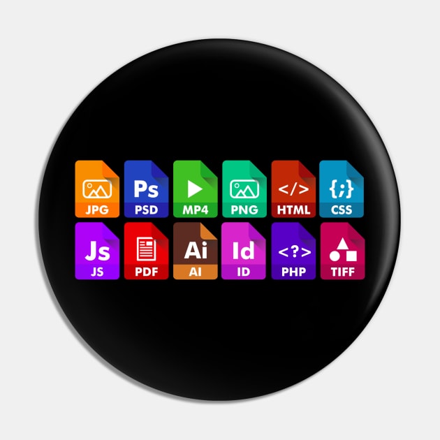 Web Developer Graphic Designer - Web Developer - Pin | TeePublic