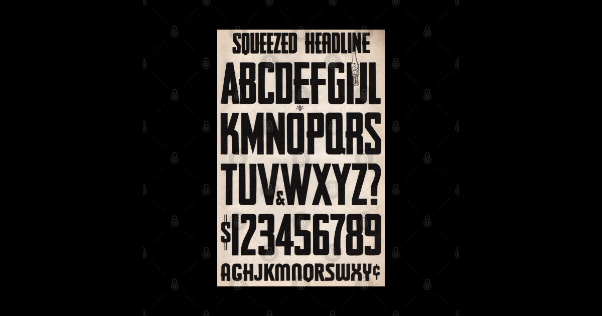 Squeezed Type Vintage Lettering - Typography - Magnet | TeePublic