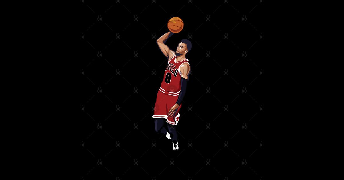 Zach Lavine Vector Dunk - Zach Lavine - Magnet | TeePublic