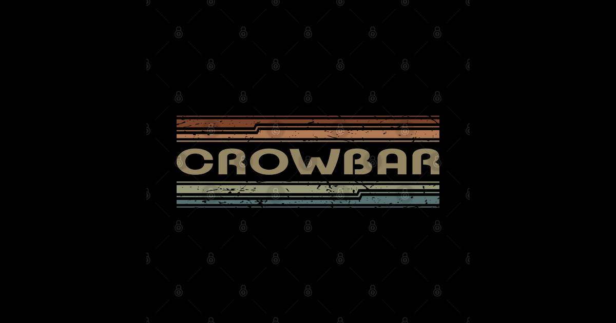 Crowbar Retro Lines - Musician - Sticker | TeePublic
