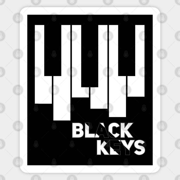 Piano // Black Keys - Black Keys - Sticker | TeePublic