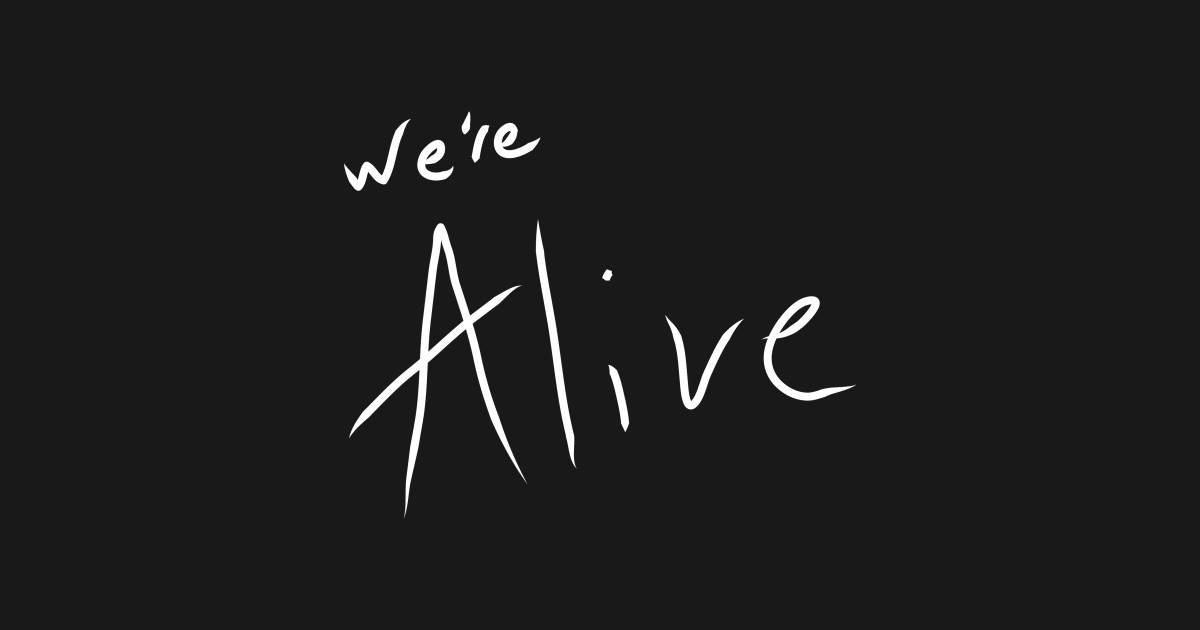 We're Alive White Logo (Pocket Placement) - Were Alive Podcast - T ...
