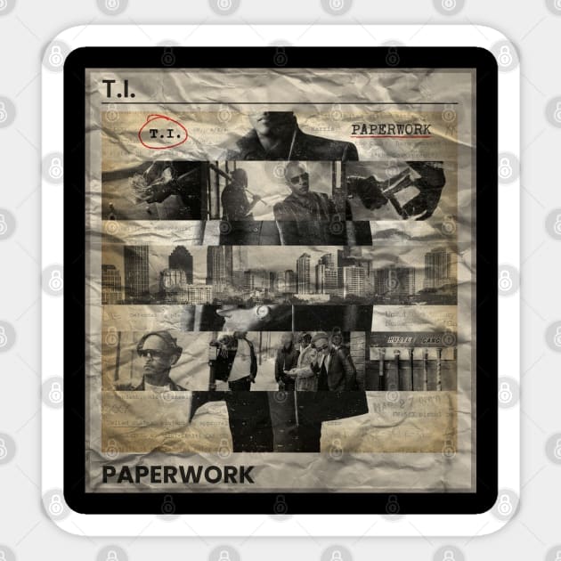 Album Cover T.I. // Paperwork - Ti - Sticker | TeePublic