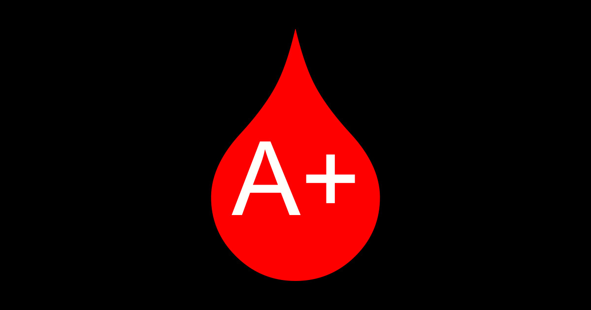 A+ blood type - Blood - Sticker | TeePublic
