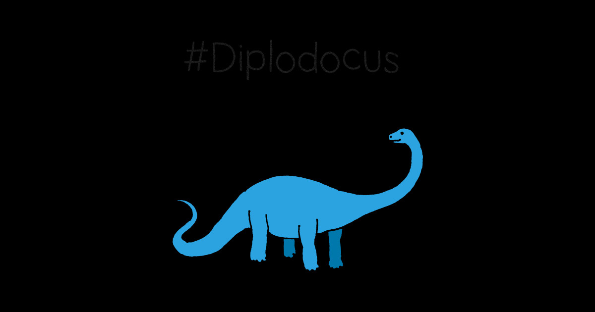 Diplodocus-blue dinosaur - Dinosaur - Sticker | TeePublic