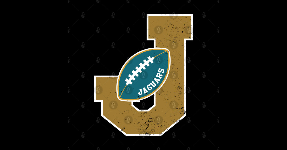 Big Bold Jacksonville Jaguars Monogram - Jacksonville Jaguars - Sticker ...