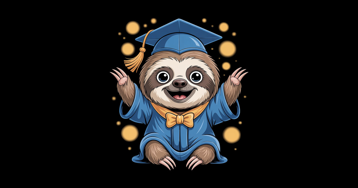Sloth Graduation Class Of 2025 Graduation Day Party - Sloth Graduation ...