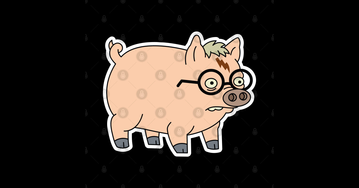 Harry Plopper - Pig - Sticker | TeePublic