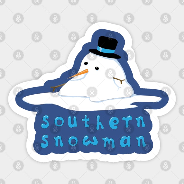 Southern Snowman - Snowman - Sticker | TeePublic