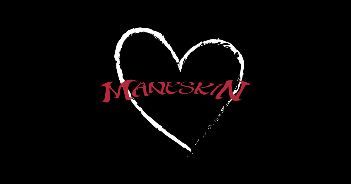 Maneskin in white heart - Maneskin In White Heart - Posters and Art ...
