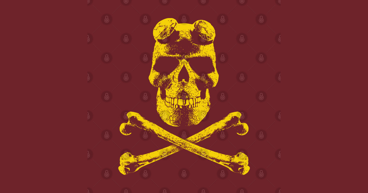 HELLBOY - Jolly Roger 2.0 - Skull And Crossbones Horror Sci Fi Hero - T ...