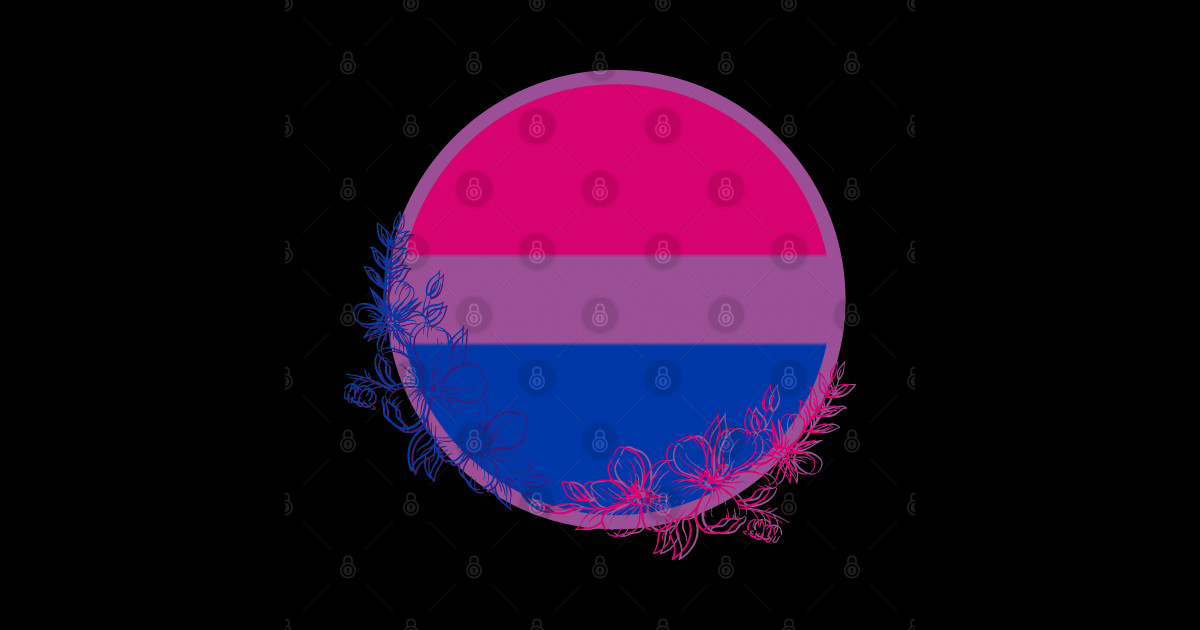 Bisexual LGBTQ Pride flag sphere with flowers - Bisexual Lgbtq Flag ...