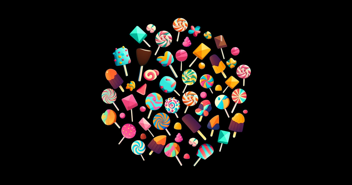 candies pattern - Candies Pattern - Sticker | TeePublic