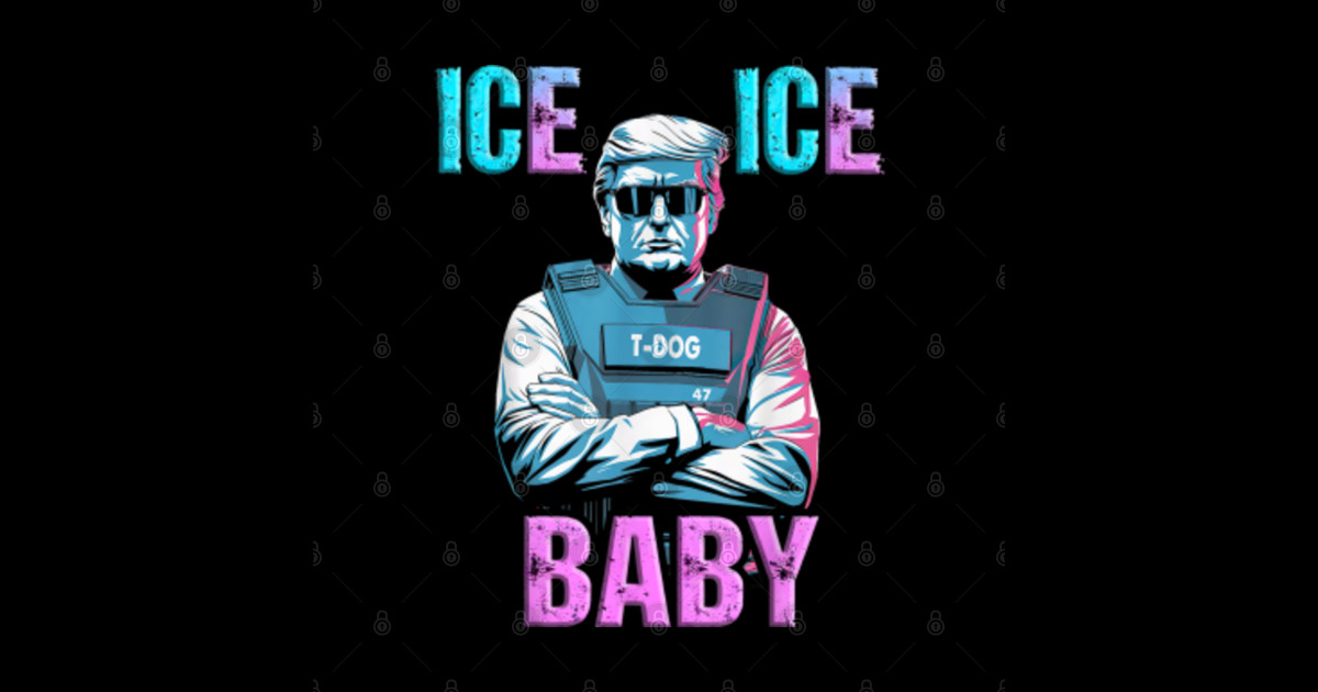 Trump Ice Ice Baby Funny Trump America - Funny Trump - Sticker | TeePublic