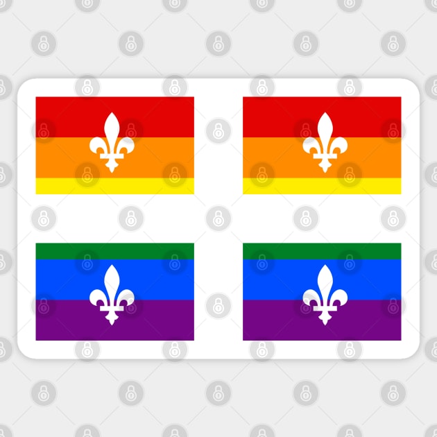 Quebec LGBTQ Pride Flag - Quebec - Sticker | TeePublic