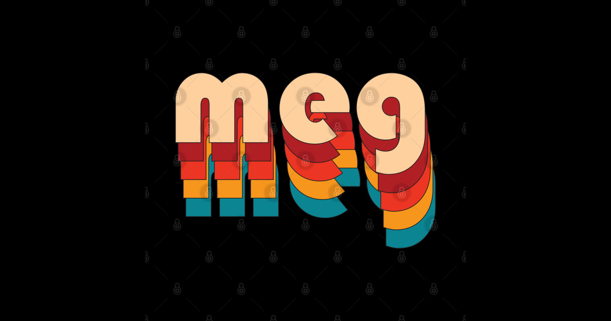 Retro Meg name - Meg - Sticker | TeePublic