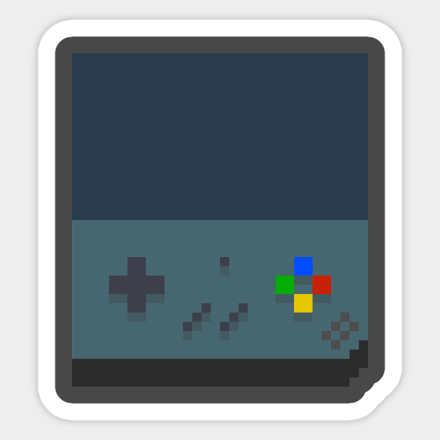 Retro Handheld Video Game Emulator (Blue) - Retro - Sticker | TeePublic