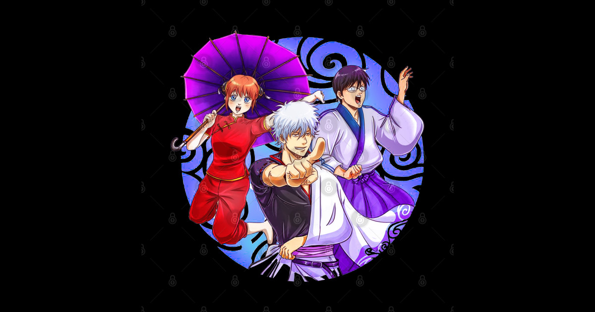 gintoki and kagura funny - Gintama - Sticker | TeePublic