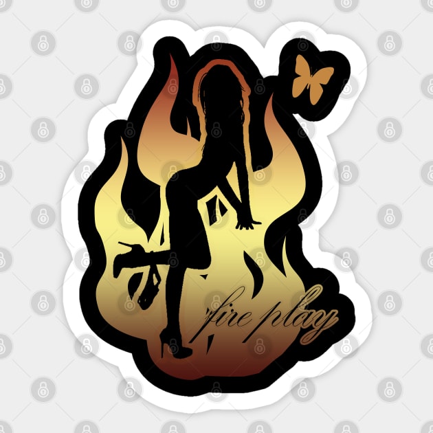 Fire Play - Burning Man - Burning Man - Sticker | TeePublic