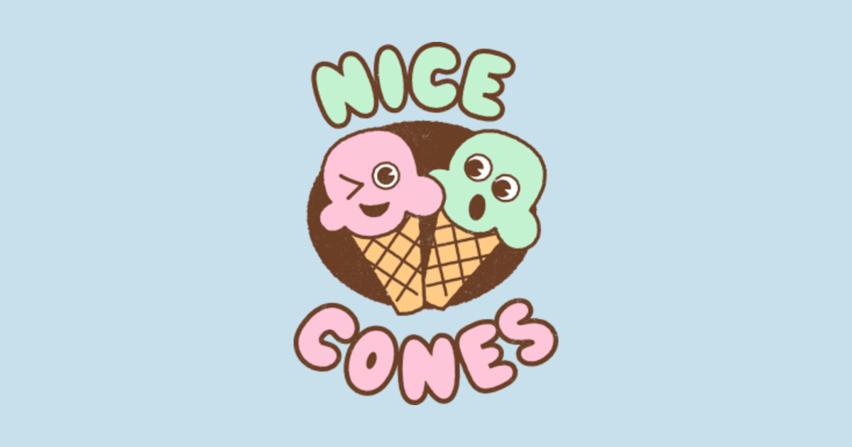 Cheeky Winking Ice Cream - Nice Cones - Funny Food Pun Dad Jokes ...