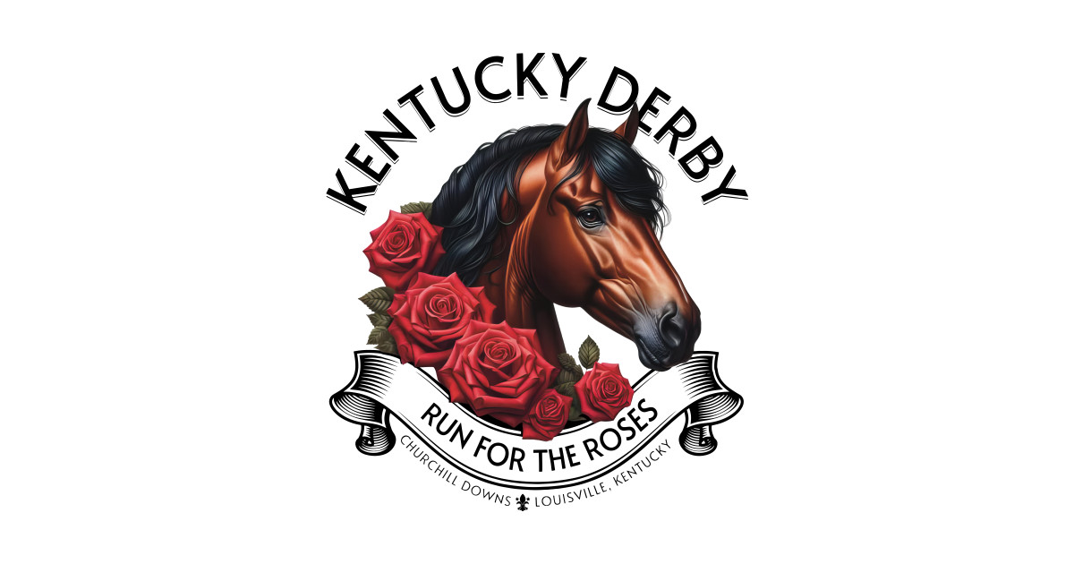 Kentucky Derby Run For The Roses Funny Racing Horse - Kentucky Derby ...
