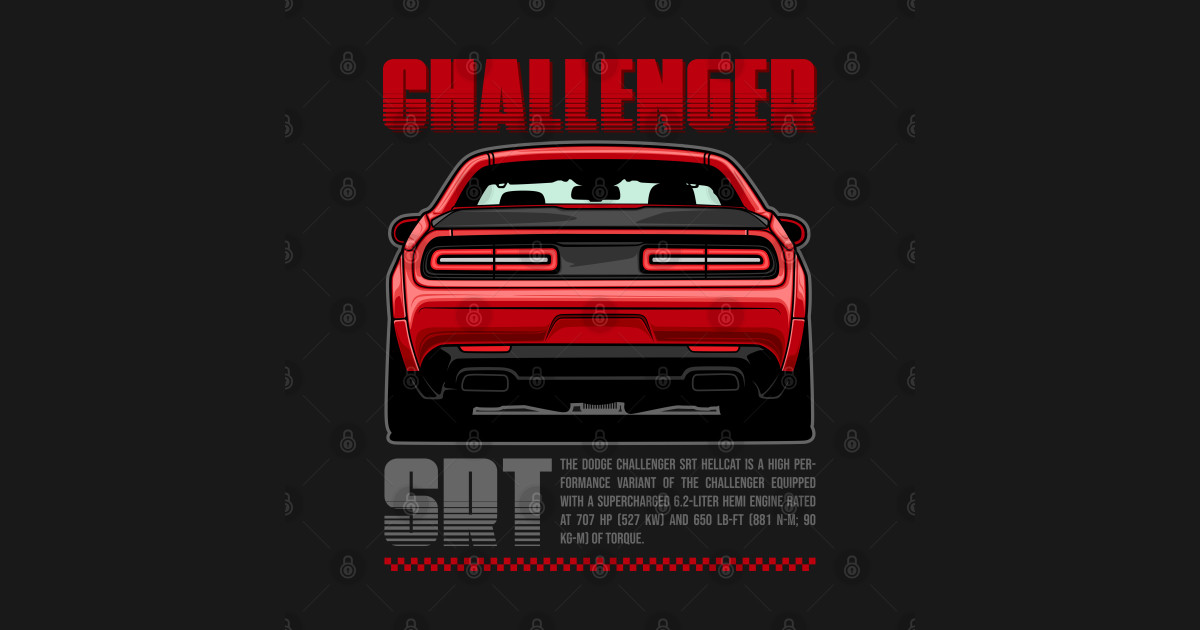 Challenger SRT Hellcat - Dodge Challenger - T-Shirt | TeePublic