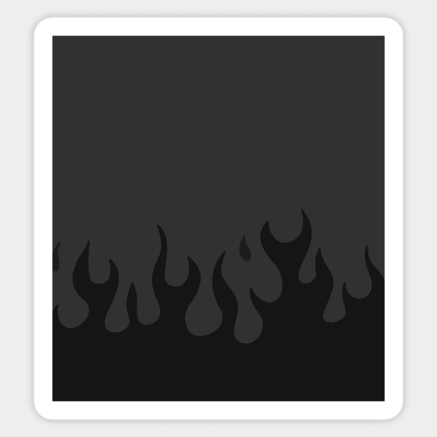 Dark fire flame-black - Dark Aesthetic - Sticker | TeePublic