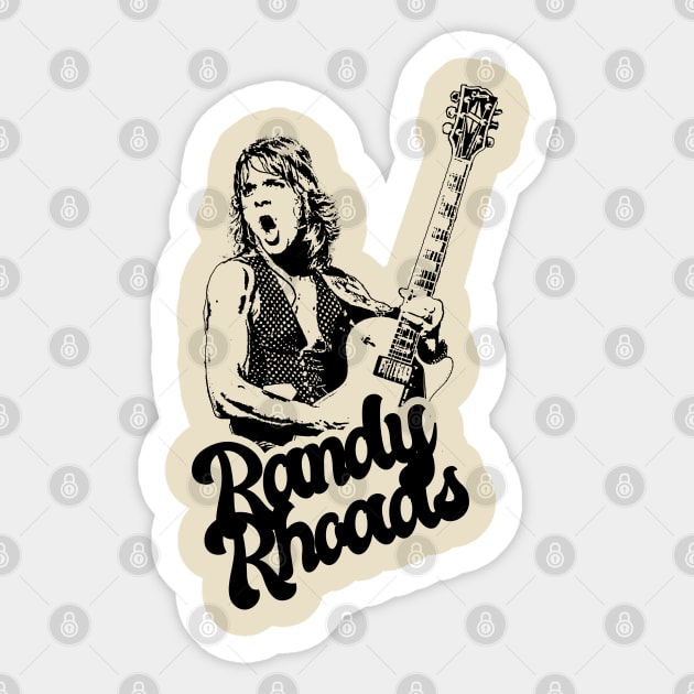 Randy Rhoads 80s style classic - Randy Rhoads - Sticker | TeePublic