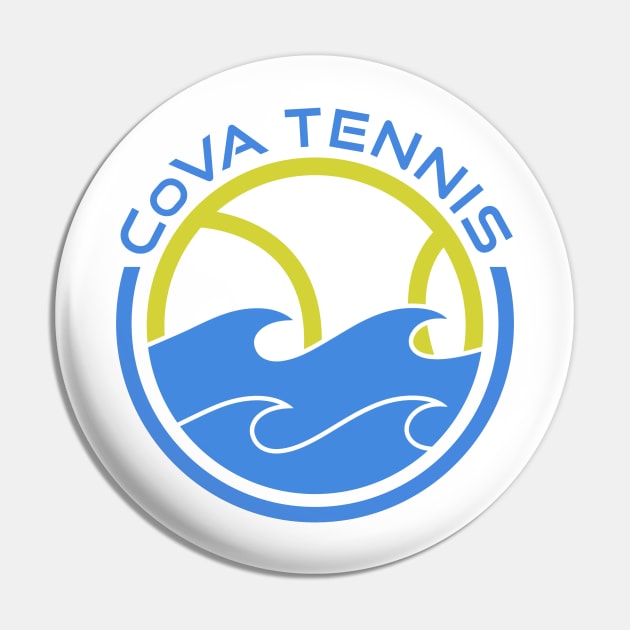 CoVA Tennis - Coastal Virginia Tennis Ball and Beach Waves Logo Design ...