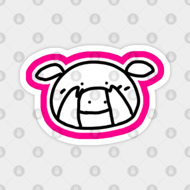 Embarrassed Boo the kawaii pig. - Kawaii - Magnet | TeePublic
