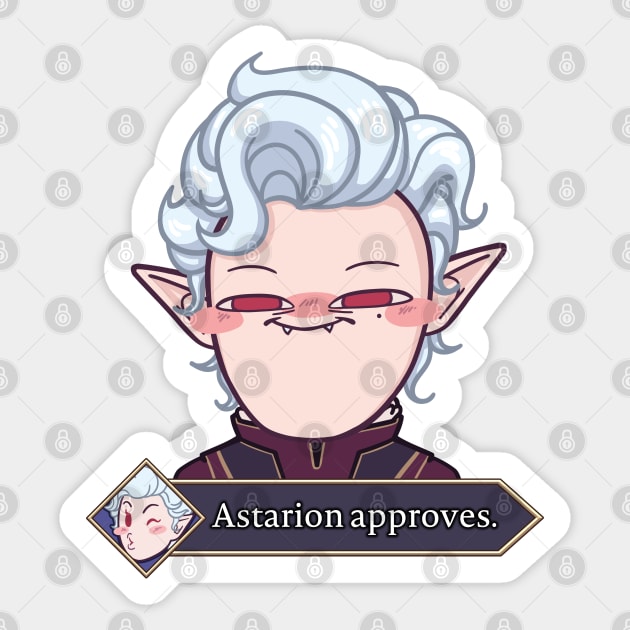 Astarion Approves - Astarion - Sticker | TeePublic