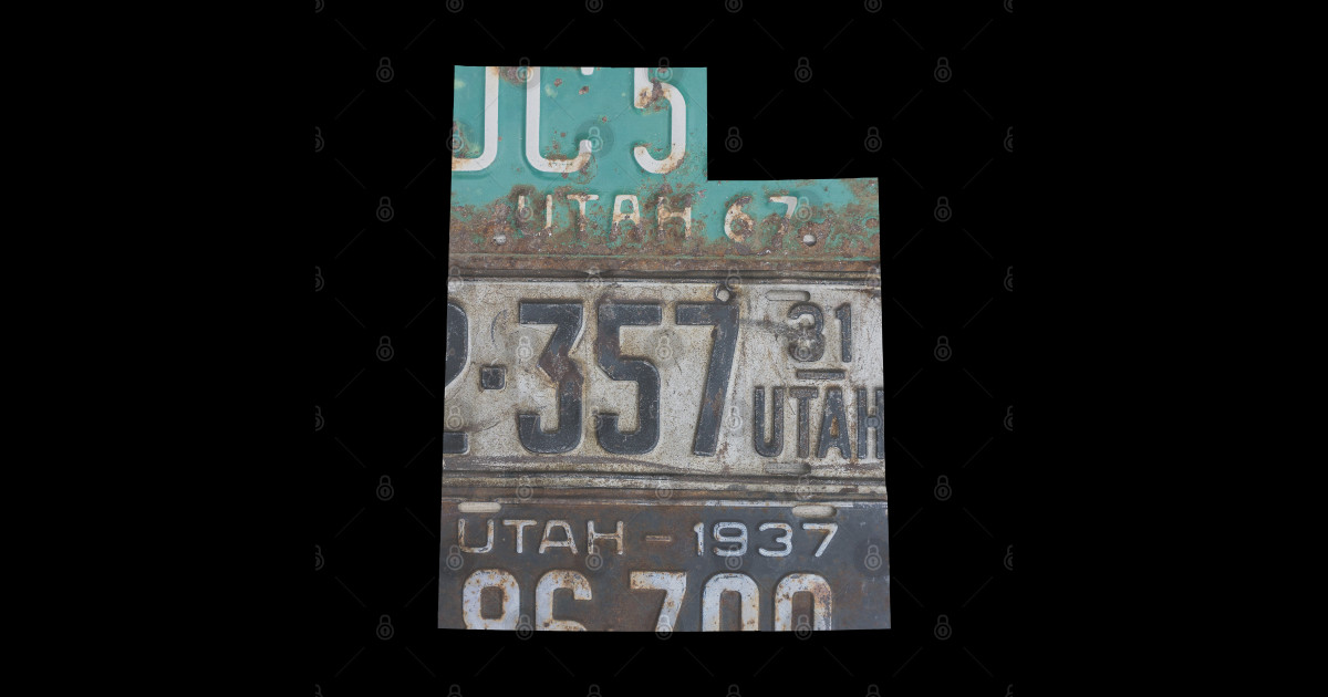 Vintage Utah License Plates - Utah - Sticker | TeePublic