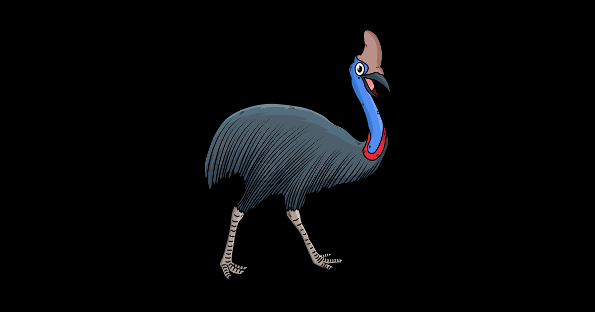 Happy cassowary bird cartoon illustration - Happy Cassowary Bird ...
