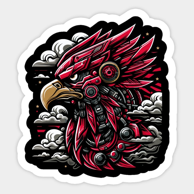 eagle illustration mecha - Eagle Head - Sticker | TeePublic