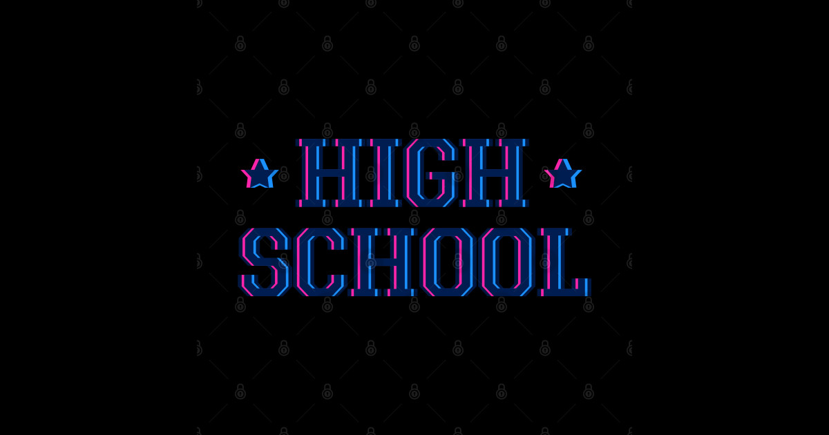 High School Text Design - High School Graduate - Sticker | TeePublic