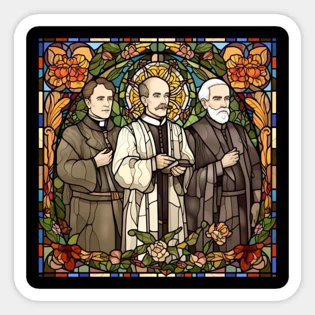 Clergy drawing - Art Nouveau - Sticker | TeePublic